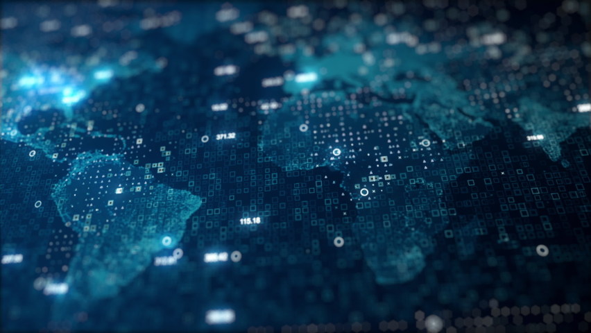 Digital World Data Connect Background Stock Footage Video (100% Royalty ...