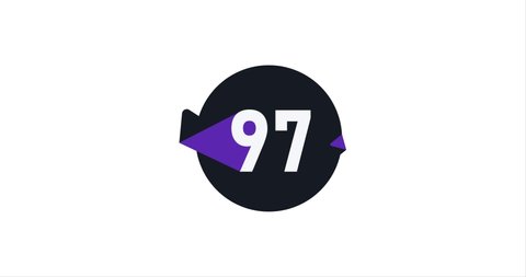 Number 97 Logo Icon Design Vector Stock Footage Video (100% Royalty ...