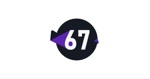 Number 67 Logo Icon Design Vector Stock Footage Video (100% Royalty ...