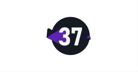 Number 37 Logo Icon Design Vector Stock Footage Video (100% Royalty ...