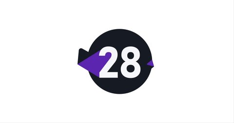 Number 28 Logo Icon Design Vector Stock Footage Video (100% Royalty ...