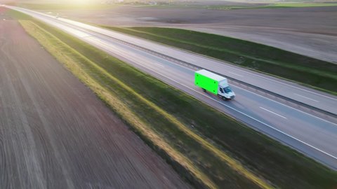 Cargo Van Green Screen Trackink Markers Stock Footage Video (100% ...