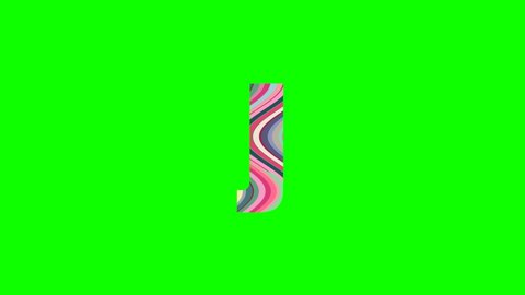 J Animated Letter Moving Multi Colored Stock Footage Video (100% ...
