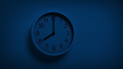 8 Oclock Wall Clock Night Stock Footage Video (100% Royalty-free ...