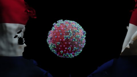 Netherlands Flag Being Ripped Reveal Accurate Stock Footage Video (100% ...