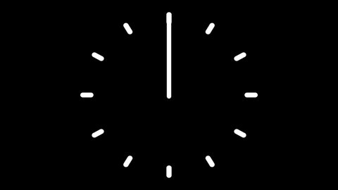 Animation Wall Clock On Black Background Stock Footage Video (100% ...