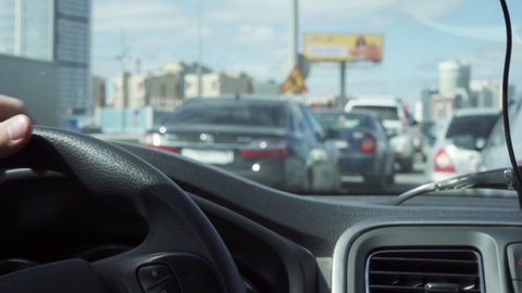 Inside View Interior Car While Driving Stock Footage Video (100% ...