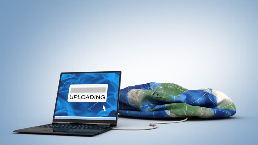 Laptop Uploading the World - Stock Footage Video (100% Royalty-free ...
