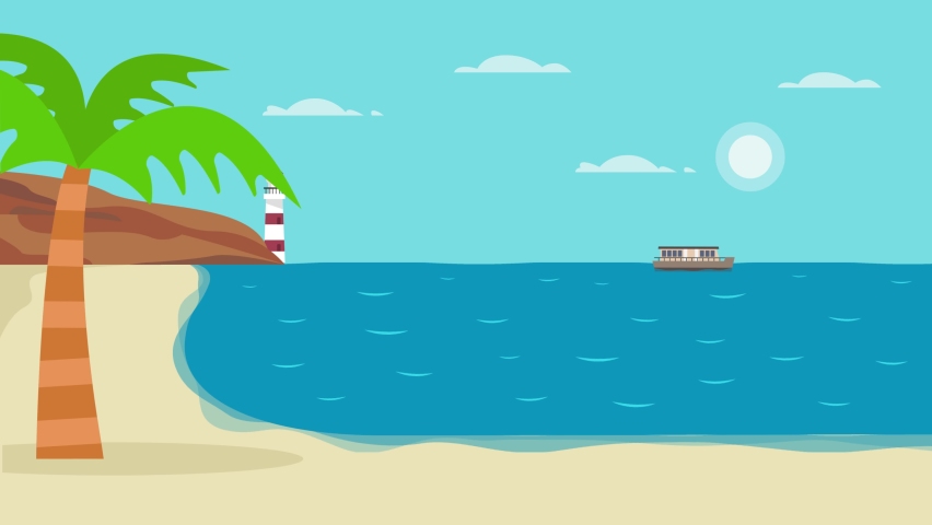 Cruise Ship Animation Sailing On Sea Stock Footage Video (100% Royalty ...