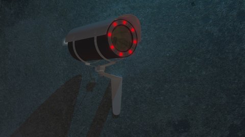 Animation Security Cctv Camera Making Sweeping Stock Footage Video (100 ...