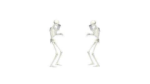 Skeletons Talking On Phones 3d Realistic Stock Footage Video (100% ...