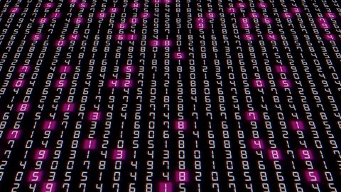 Hexadecimal Big Data Digital Code Animation Stock Footage Video (100% ...