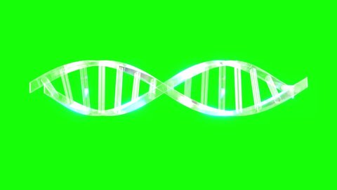 3d Dna Rotating On Green Screen Stock Footage Video (100% Royalty-free ...