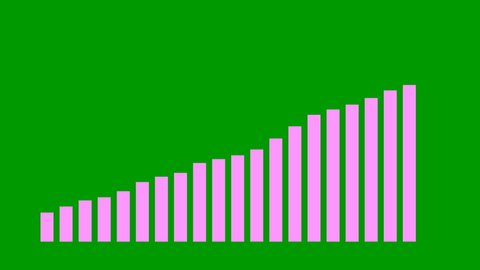 Animated Financial Pink Growth Chart Growth Stock Footage Video (100% ...