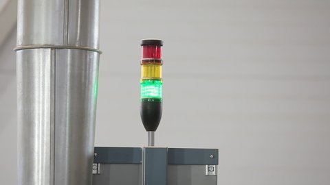 Light Inplicator Factory Indicator Showing Work Stock Footage Video ...