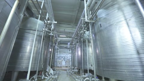Containers Liquids Food Factory Industrial Interior Stock Footage Video ...