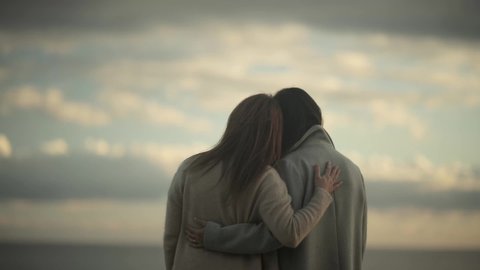 Comforting Friendly Hug Friends Hugging Empathy Stock Footage Video ...