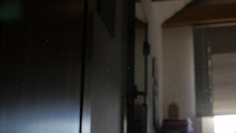 Dust Particles Flying Inside House Interior Stock Footage Video (100% ...