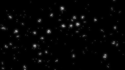 White Glow Music Note Background Stock Footage Video (100% Royalty-free ...