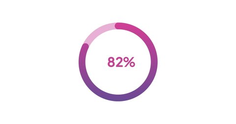 82 Circle Percentage Diagrams Modern Animation Stock Footage Video (100 ...