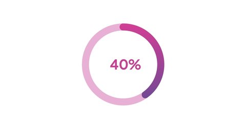 40 Circle Percentage Diagrams Modern Animation Stock Footage Video (100 ...