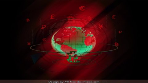 Red Color World Map News Background Stock Footage Video (100% Royalty ...