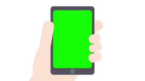 Simple Animation Touching Phone White Background Stock Footage Video ...