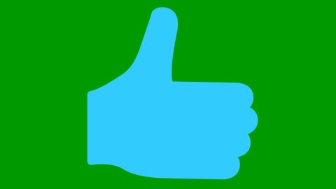 Animated Blue Like Symbol Hand Icon Stock Footage Video (100% Royalty ...