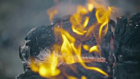 Swedish Finnish Log Candle Fire Burning Stock Footage Video (100% ...