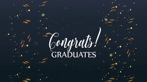 Congrats Graduates Celebration Invitation Animation 4k Stock Footage ...