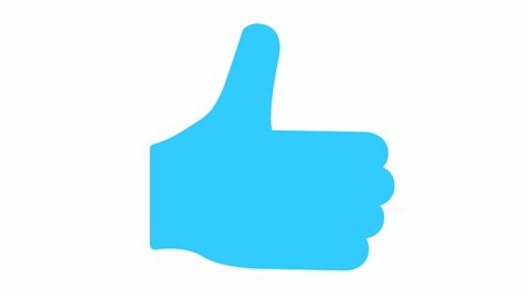 Animated Blue Like Symbol Hand Icon Stock Footage Video (100% Royalty ...