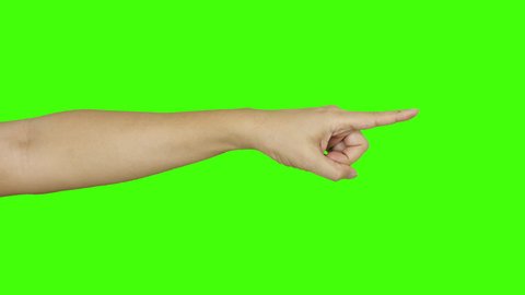 Male Hand Pointing Finger Direction Green Stock Footage Video (100% ...