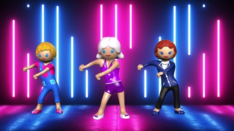 Cute Cartoon Dance Animation Background Stock Footage Video (100% ...