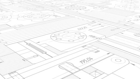 Technical Drawing Project Planmechanical Engineering Background Stock ...