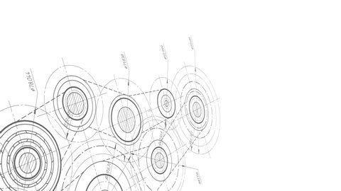 Technical Drawing Project Planmechanical Engineering Background Stock ...