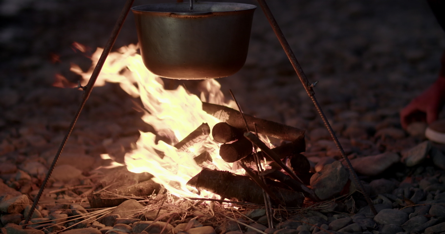 283 Pot hanging over fire Stock Video Footage - 4K and HD Video Clips ...