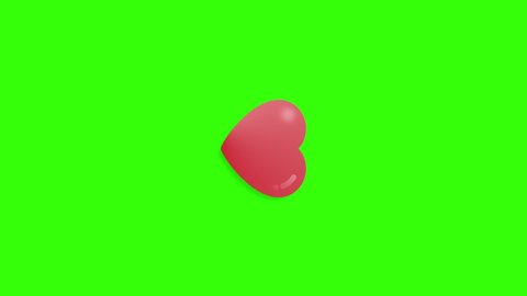 Heartbeating Looped Animation On Green Screen Stock Footage Video (100% ...