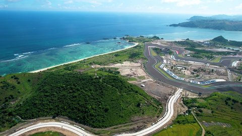 Aerial View Full Track View Mandalika Stock Footage Video (100% Royalty ...