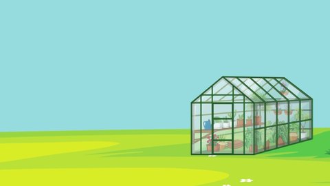 Animation Greenhouse Effect Concept Stock Footage Video (100% Royalty ...