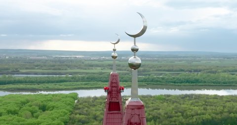 Lala Tulpan White Marble Mosque Ufa Stock Footage Video (100% Royalty ...