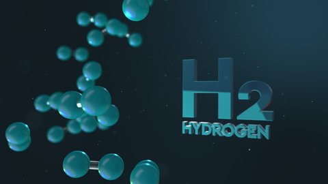 3d Animation Hydrogen Element Hydrogen Text Stock Footage Video (100% ...