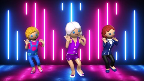 Cute Cartoon Dance Animation Background Stock Footage Video (100% ...