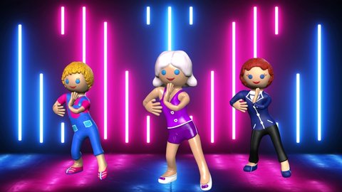 Cute Cartoon Dance Animation Background Stock Footage Video (100% ...