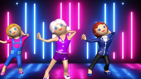 Cute Cartoon Dance Animation Background Stock Footage Video (100% ...