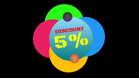 Animated Illustration Sales Discounts Discount Percentages Stock ...