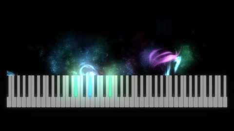 Particles Floating Out Od Piano Keyboard Stock Footage Video (100% ...