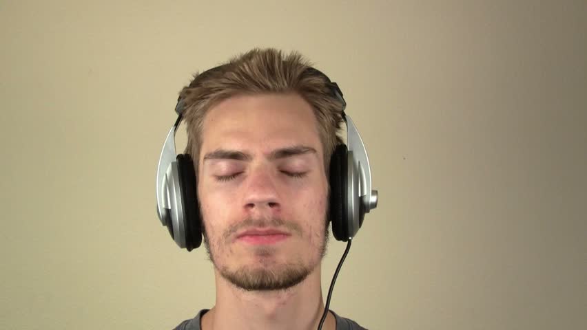 young man dancing headbanging while listening Stock Footage Video (100% ...