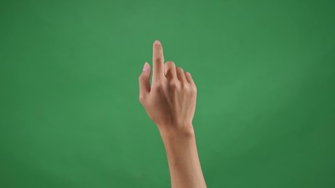 One Click One Finger On Green Stock Footage Video (100% Royalty-free ...