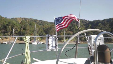 American flag boat Stock Video Footage - 4K and HD Video Clips ...