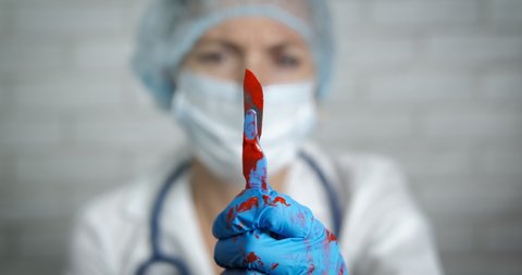 Bloody Tool Surgical Operation View Doctor Stock Footage Video (100% ...